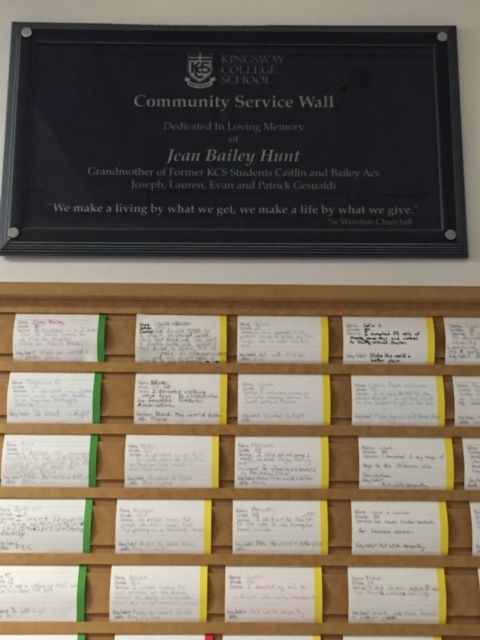 Wall of Service: Making the World Better