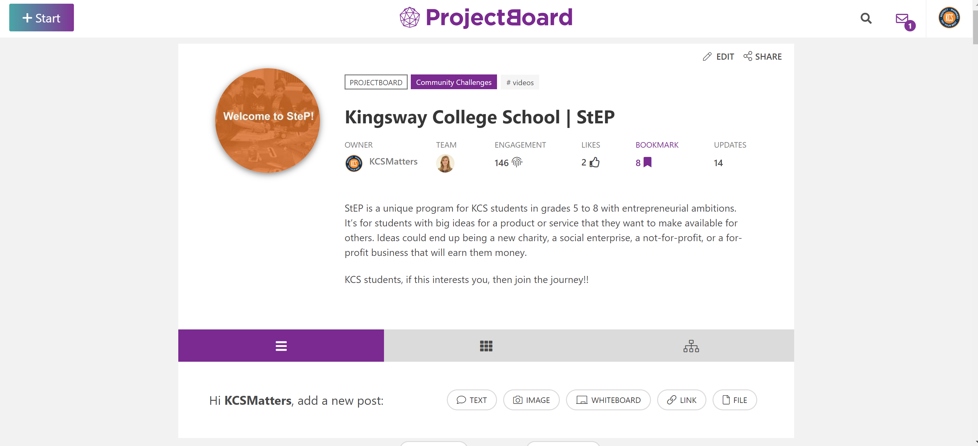 ProjectBoard screenshot